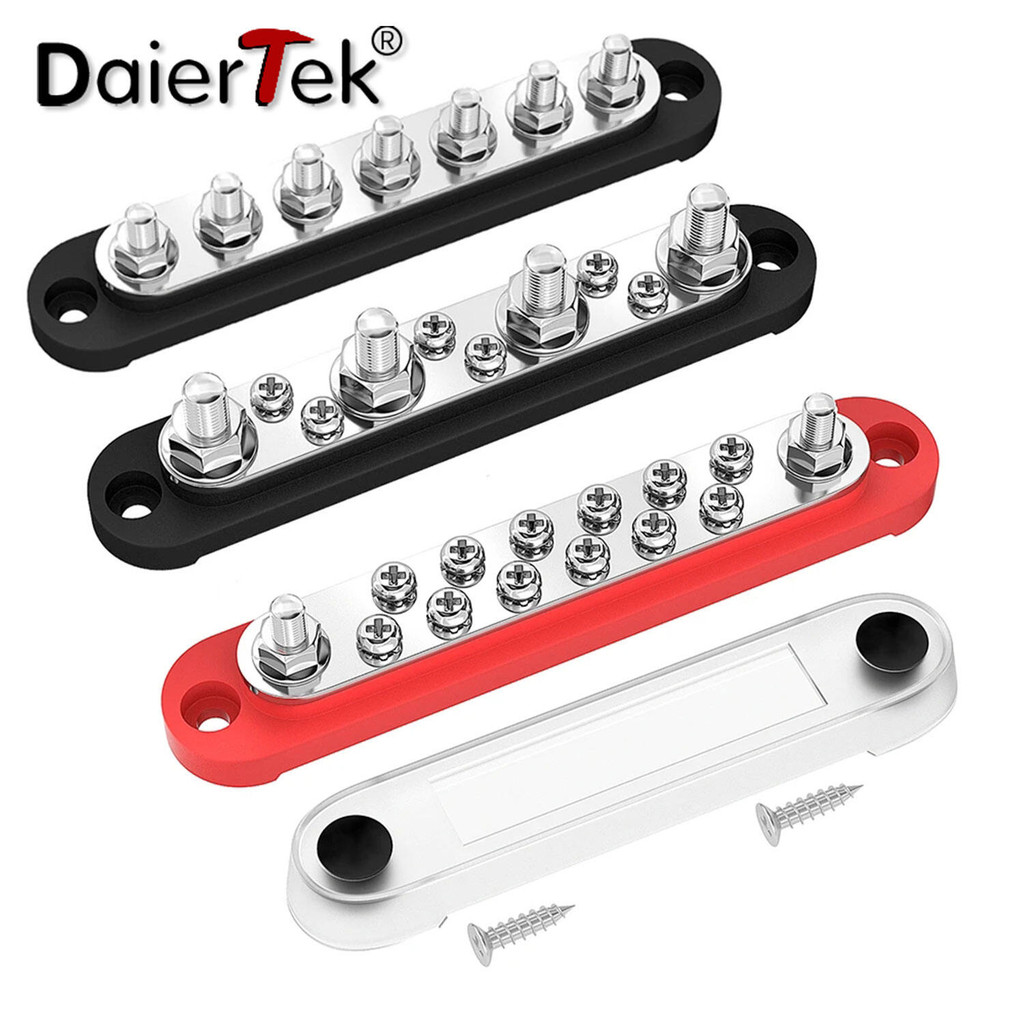 DaierTek Car Terminal Block Negative Bus Bar 12V 150A Terminal Block 12V Power Distribution ...