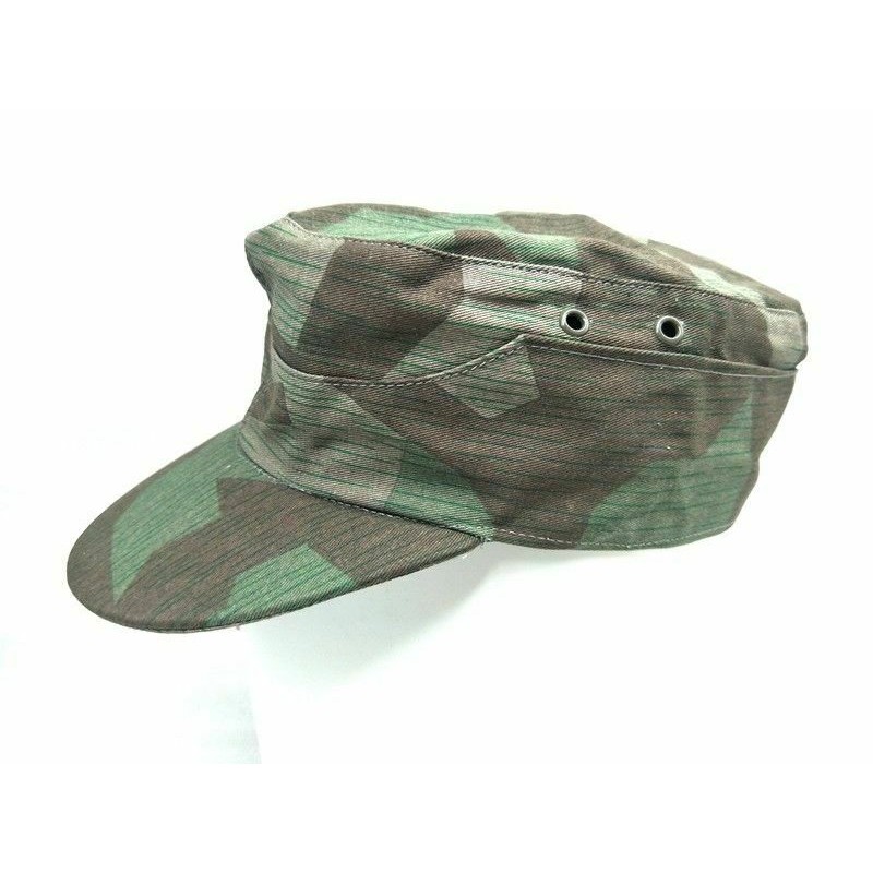 Reproduction WW2 German Army Soldier Splinter Camouflage Camo Field Cap ...