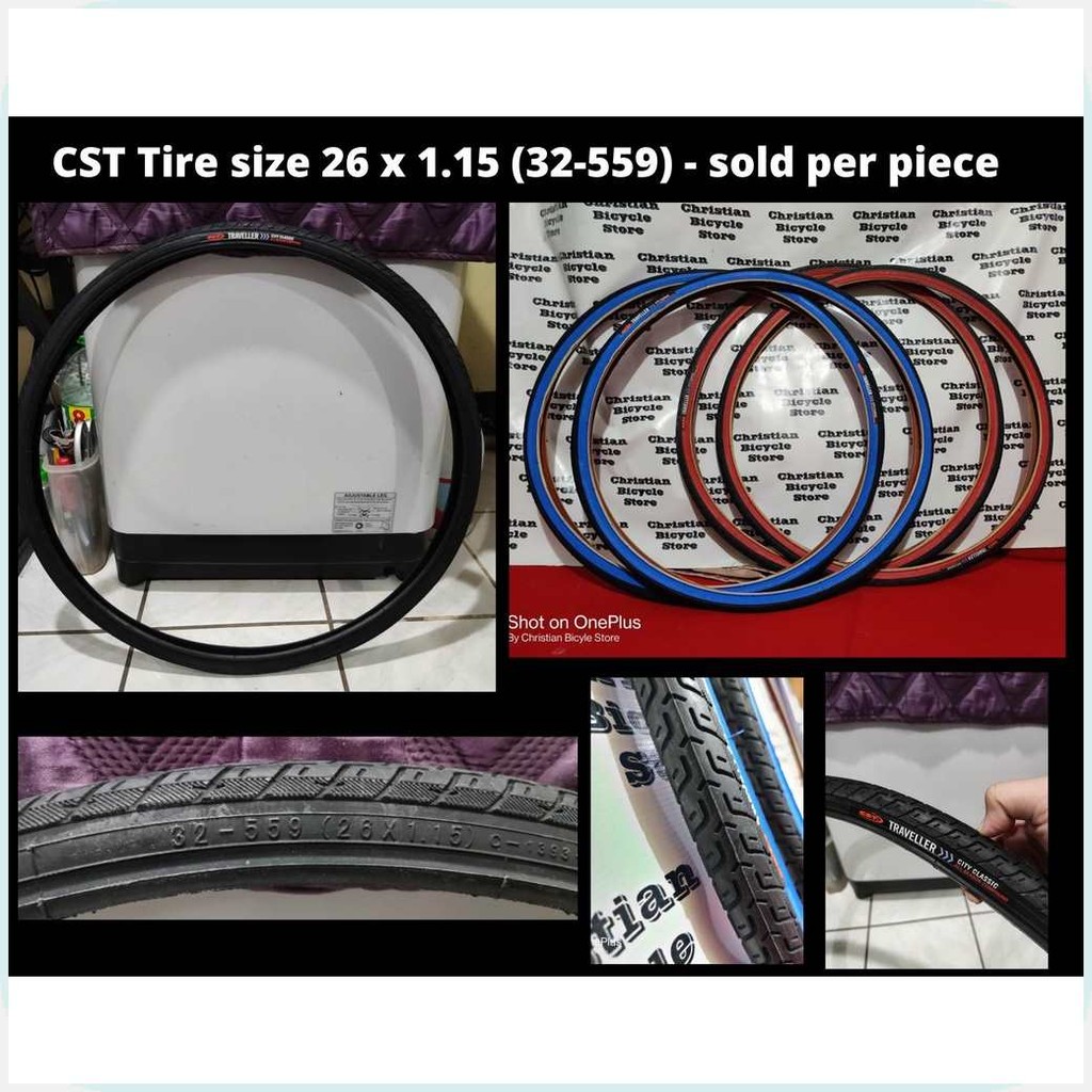 Tire}bW!MTB'zQ)size+dR&26&R`x&1.15`k&(32-559);n`CST&Traveler (thin tires good for roads/touring ...