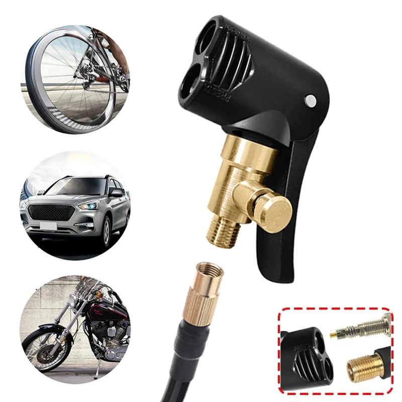 Auto Air Pump Thread Nozzle Adapter Clamp Cars Tire Inflator Pumps ...