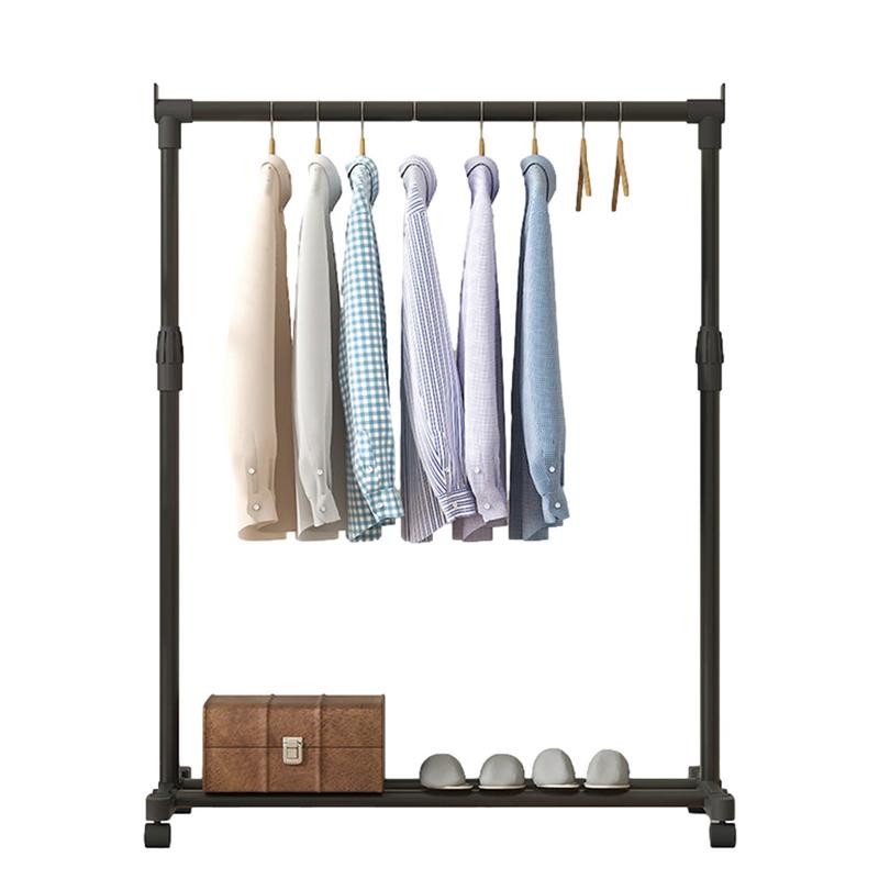 Movable Clothes Drying Rack With Wheels Telescopic Heavy-Duty Metal ...