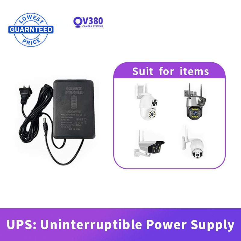 12V 2A Uninterruptible Power Supply Mini UPS Battery Backup for Fi Router Modem Security Camera ...