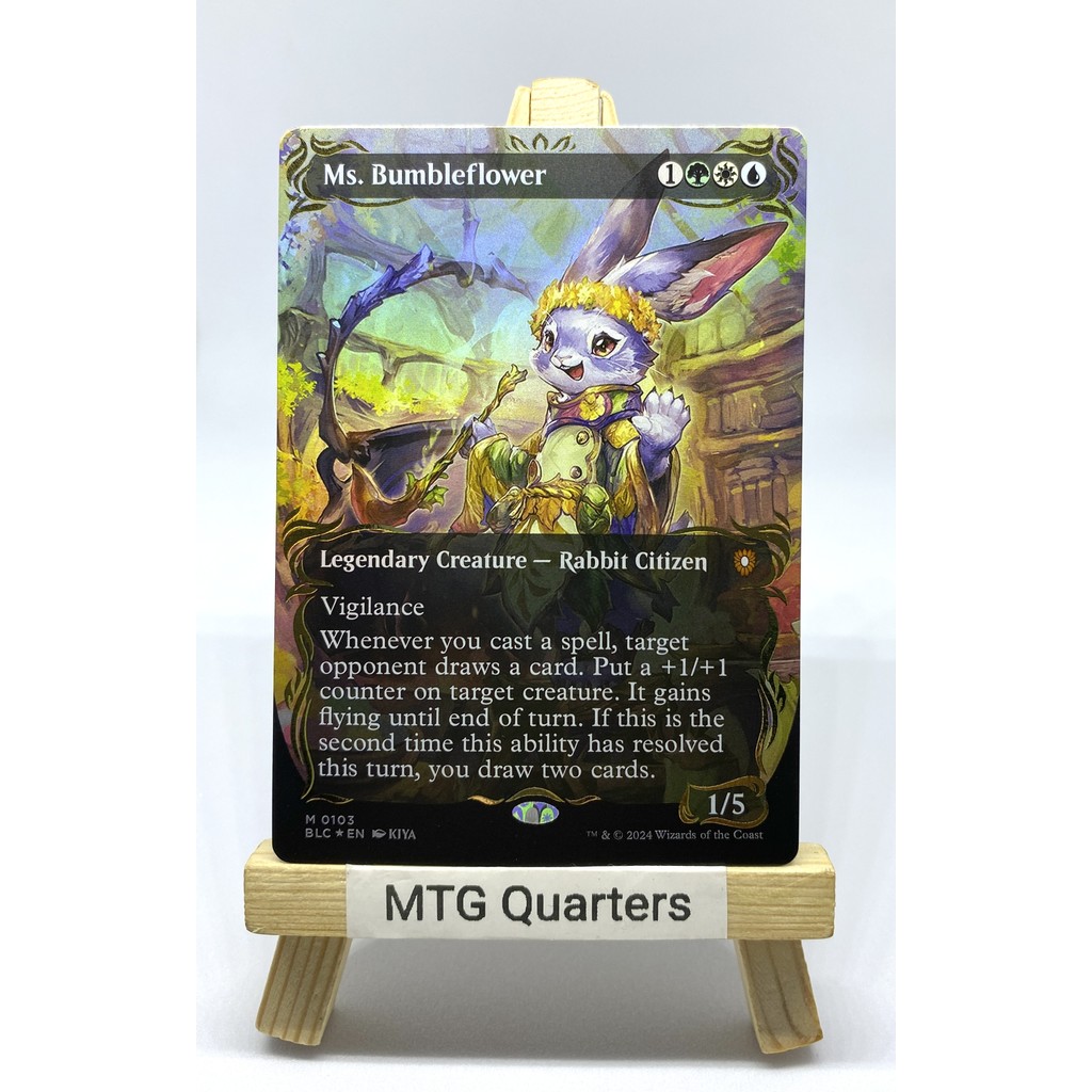 Pr0xy Card - Ms. Bumbleflower (Borderless Raised Foil) | Bloomburrow ...