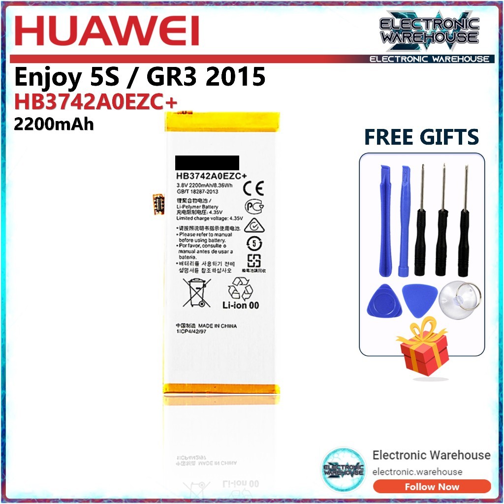 Battery for EW Enjoy 5S / GR3 2015 HB3742A0EZC+ | TAG-AL00 TAG-TL00 TAG-L22 TAG-L01 TAG-L13 ...