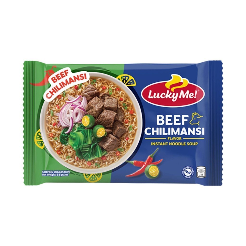 Lucky Me! Instant Mami Beef Chilimansi 53g X 2 + Lucky Me! Instant Mami ...