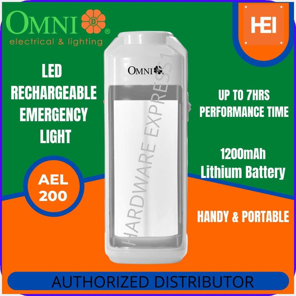 OMNI`uy|AEL-200,u'LED*f:Rechargeable:fK%Emergency:Xg_Light | Shopee Philippines