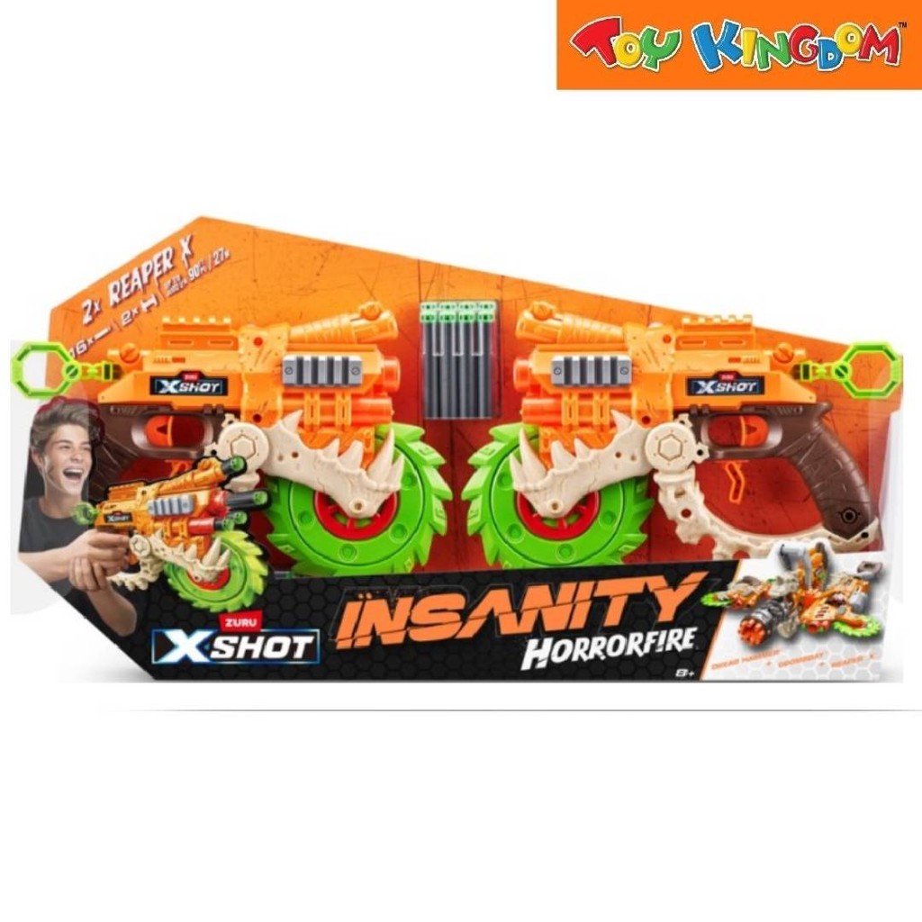 X-Shot 2 x Reaper X Insanity Horror Fire 16pcs Dart Blaster | Shopee ...