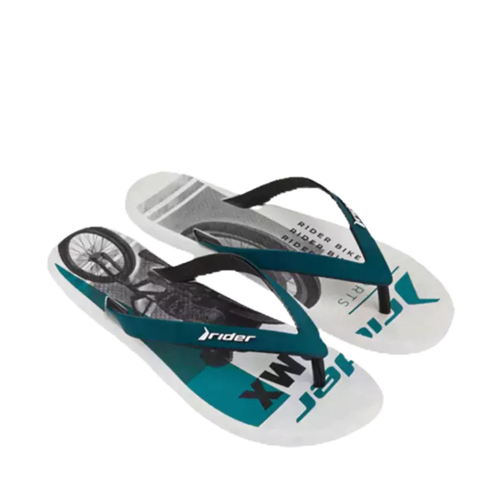 Rider R Sports Dedo Ad White GreenMen's Slippers | Shopee Philippines