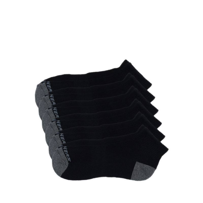 SKECHERS SP 6PK QUARTER SOCK UNISEX - BLACK | Shopee Philippines