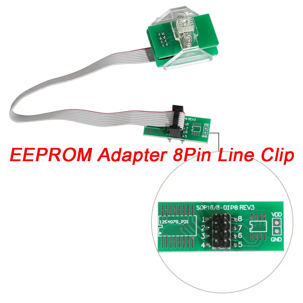 ☭8Pin EEPROM Adapter Line Clip Support XPROG V6.12/UPA/Orange/CG PRO ...