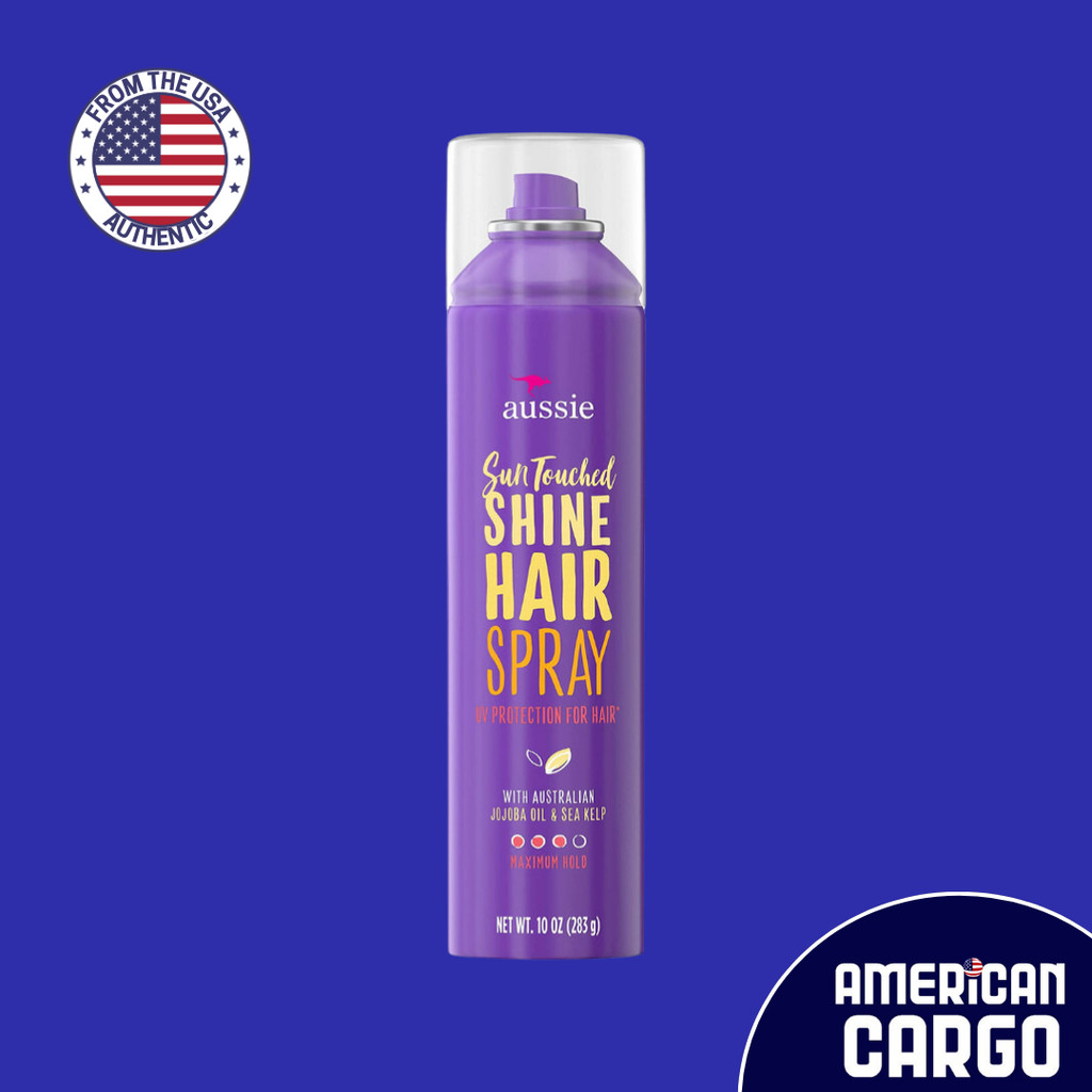 Aussie Sun Touched Shine Hairspray UV Protection For Hair 10 Oz (283g ...