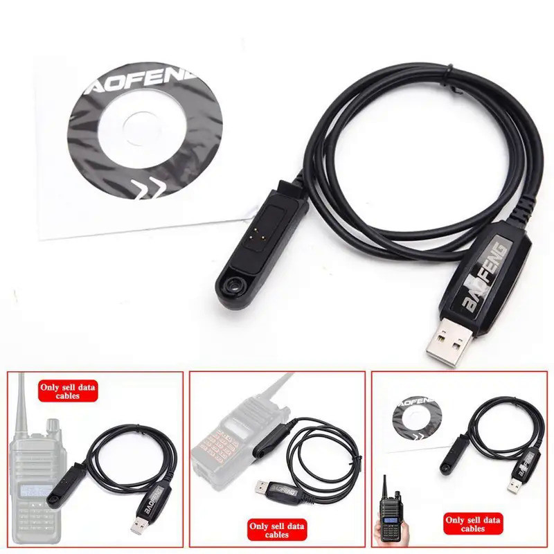 Baofeng USB Programming Cable Walkie Talkie Data Cable Coding Cord K ...