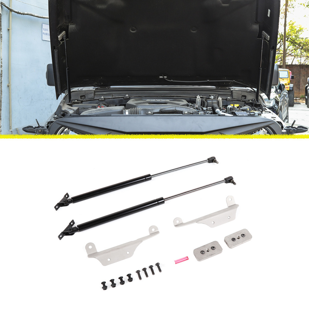 ⊹Hood Support Rod Header Hydraulic Rods Black Car Accessories for Jeep ...