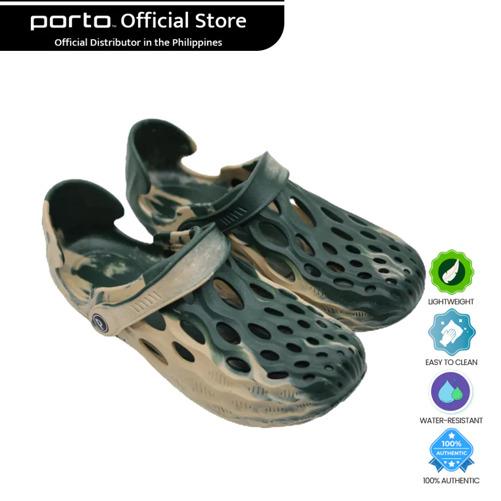 Porto Nelio Sandals Clogs For Men Green | Shopee Philippines