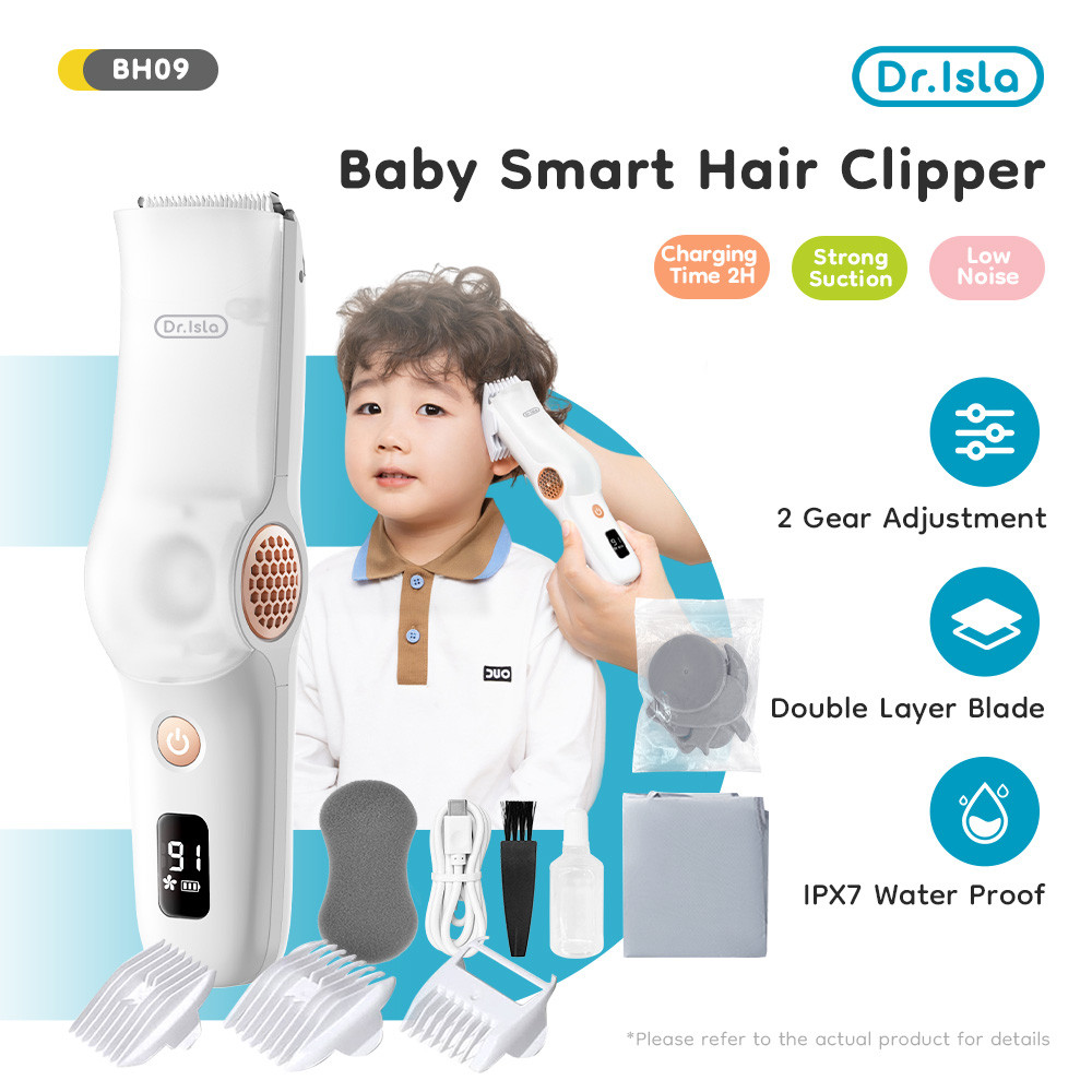 Dr.isla Baby Hair Clipper Silent IPX7 Three Positioning Comb 0-12MM Baby Grooming Tools BH09 ...
