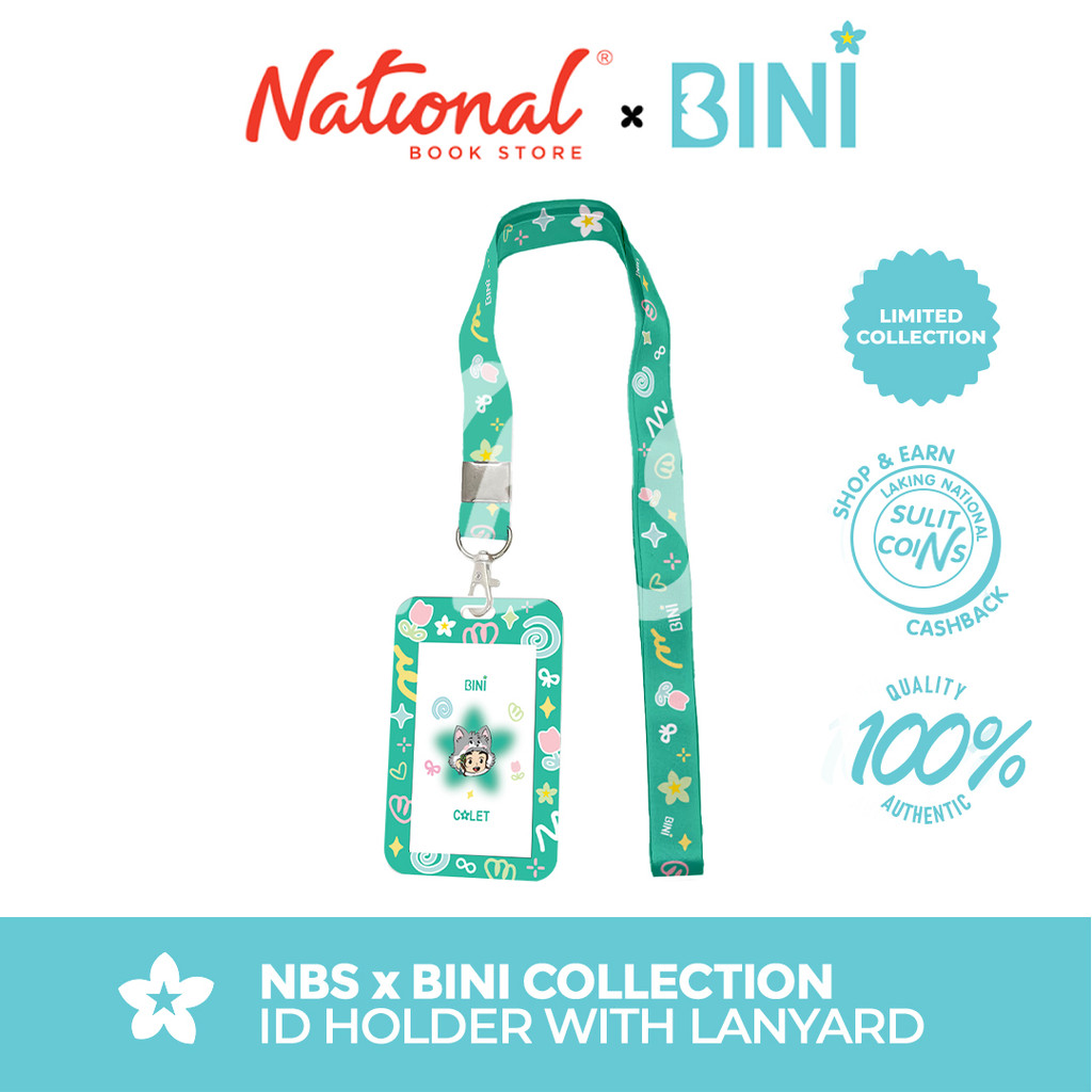 NBS x BINI ID Holder Colet with Lanyard 5cm, Green - School & Office ...