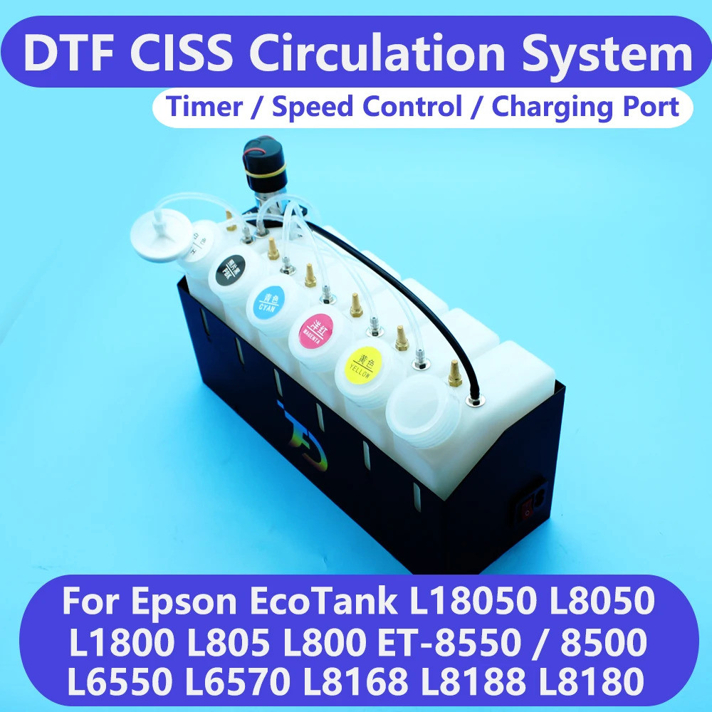 ET 8550 L18050 18100 DTF Circulation Ink CISS System Ink Tank For Epson ...