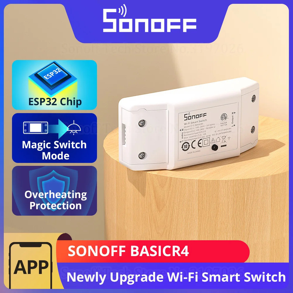 SONOFF BASIC R4 Wi-Fi ESP32 Chip Smart Switch Smart Scene Magic Switch ...