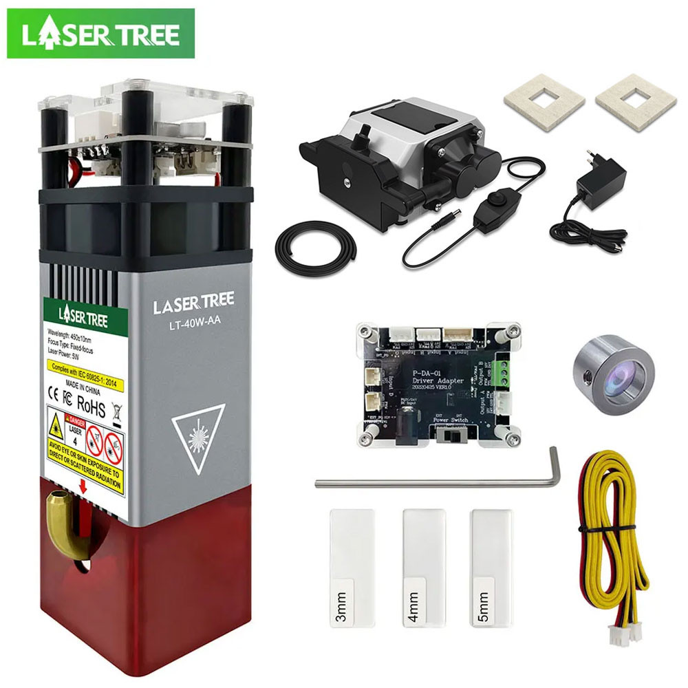 】LASER TREE 5W Optical Power Laser Head 450nm Blue Light TTL with Air ...