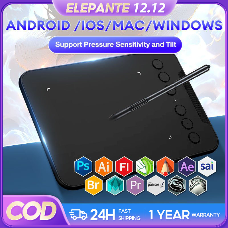 Drawing Tablet Hand painted board For PC/Laptop With Tilt Function ...
