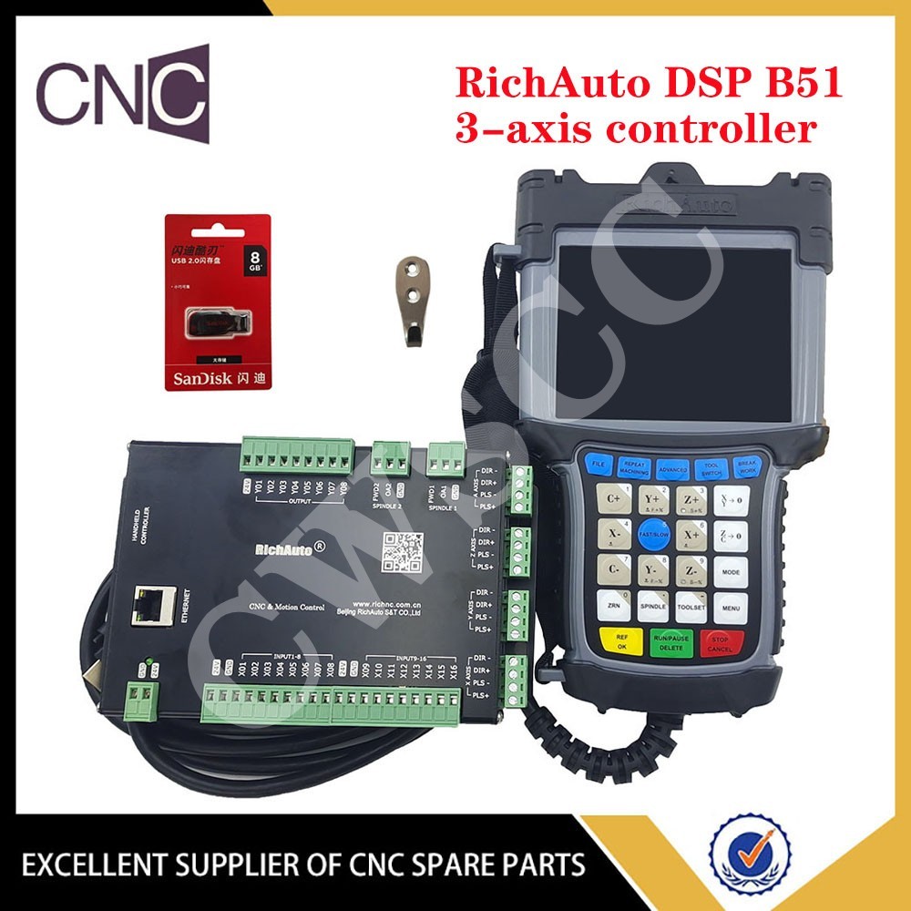 ♥Offline 34-axis CNC system RichAuto DSP B51 B55 B57 B58 B517 B581 Handheld Motion Control Syste ...