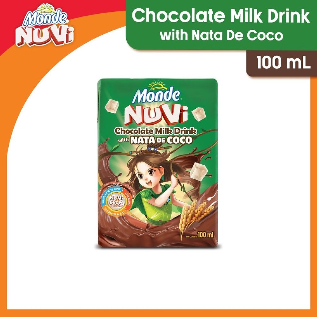 Monde Nuvi Chocolate Milk Drink with Nata de Coco 100ml | Shopee ...