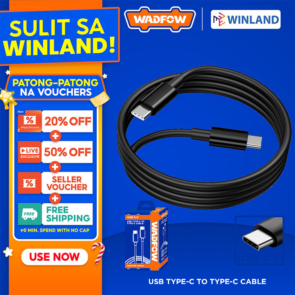 Wadfow by Winland USB type-C to type-C cable & USB type-A to type-C ...