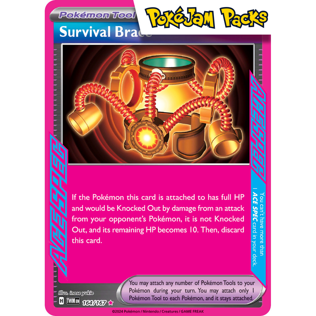 Survival Brace - 164/167 - Ace Rare - Twilight Masquerade - Pokémon TCG ...