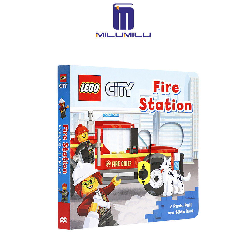 milu LEGO Picture Book Lego Fire Station Children's Board Book | Shopee ...