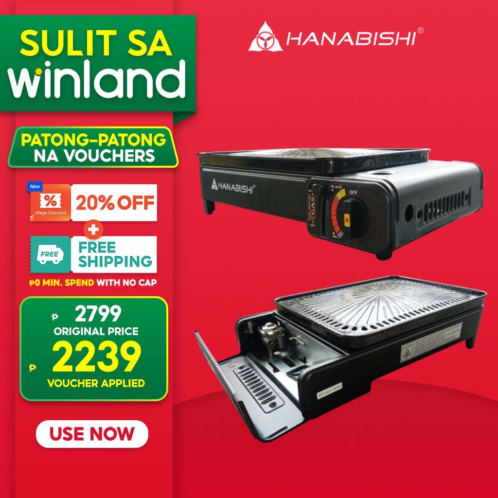 Hanabishi by Winland 3in1 Portable Griller / Cooker Butane Gas Stove ...