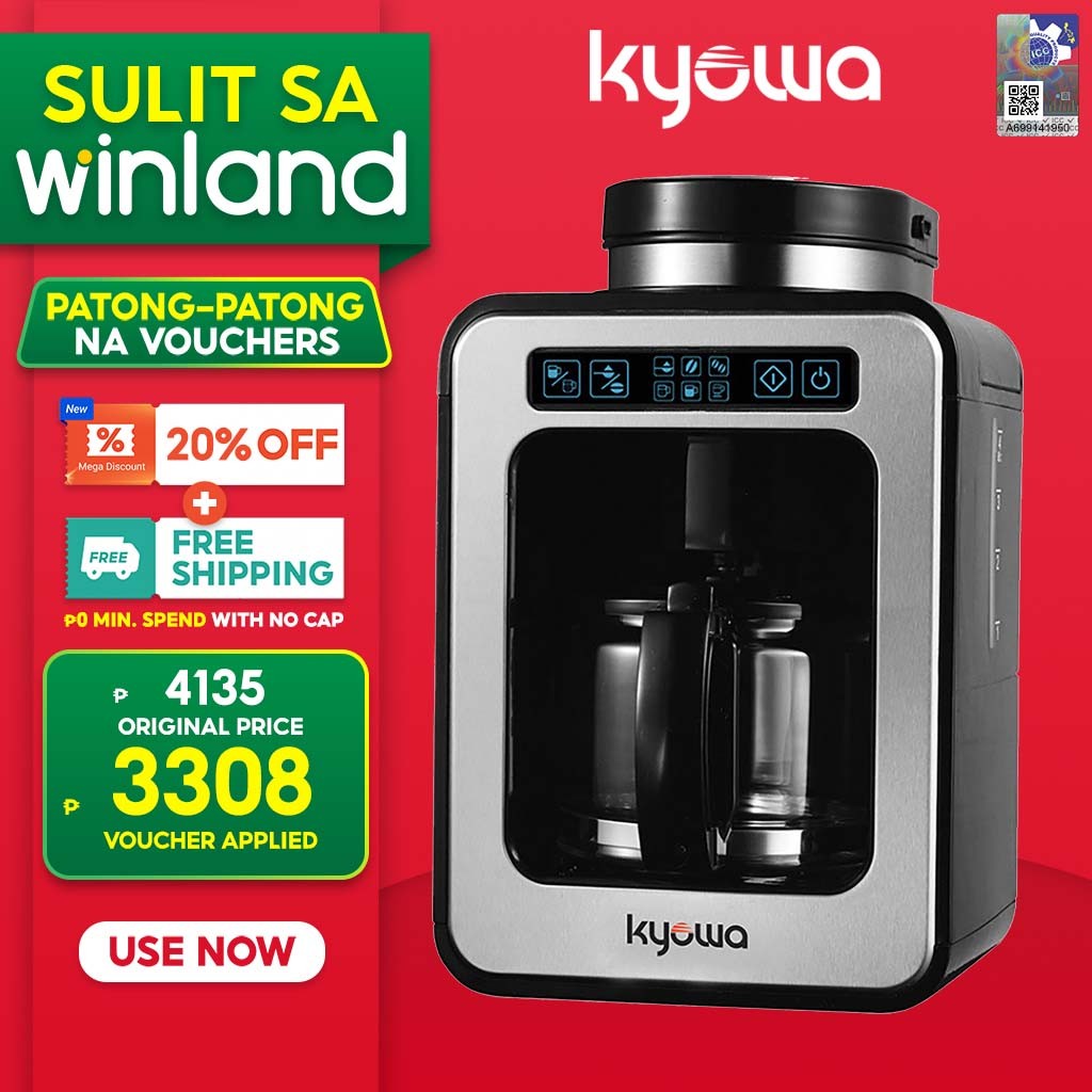 Kyowa by Winland Coffee Maker with Grinder 2 in 1 Warm Mode (600W/230V ...