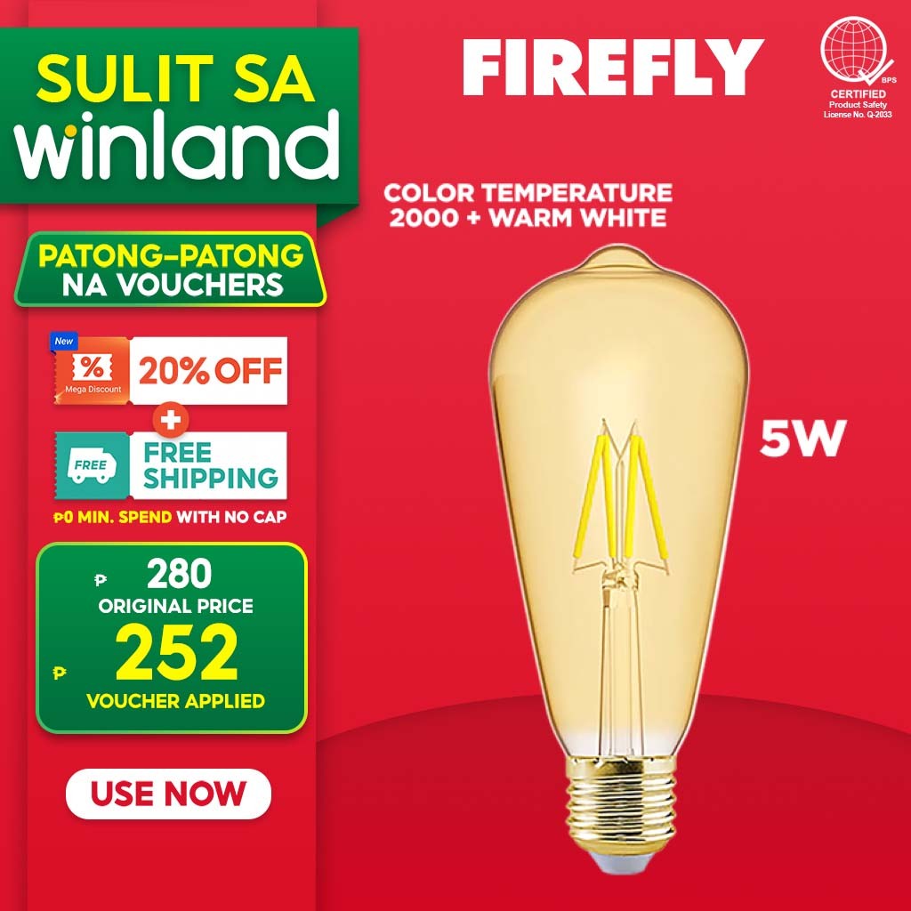 Firefly by Winland LED Filament Vintage Pear ( 5W / 220-240V ) Warm ...