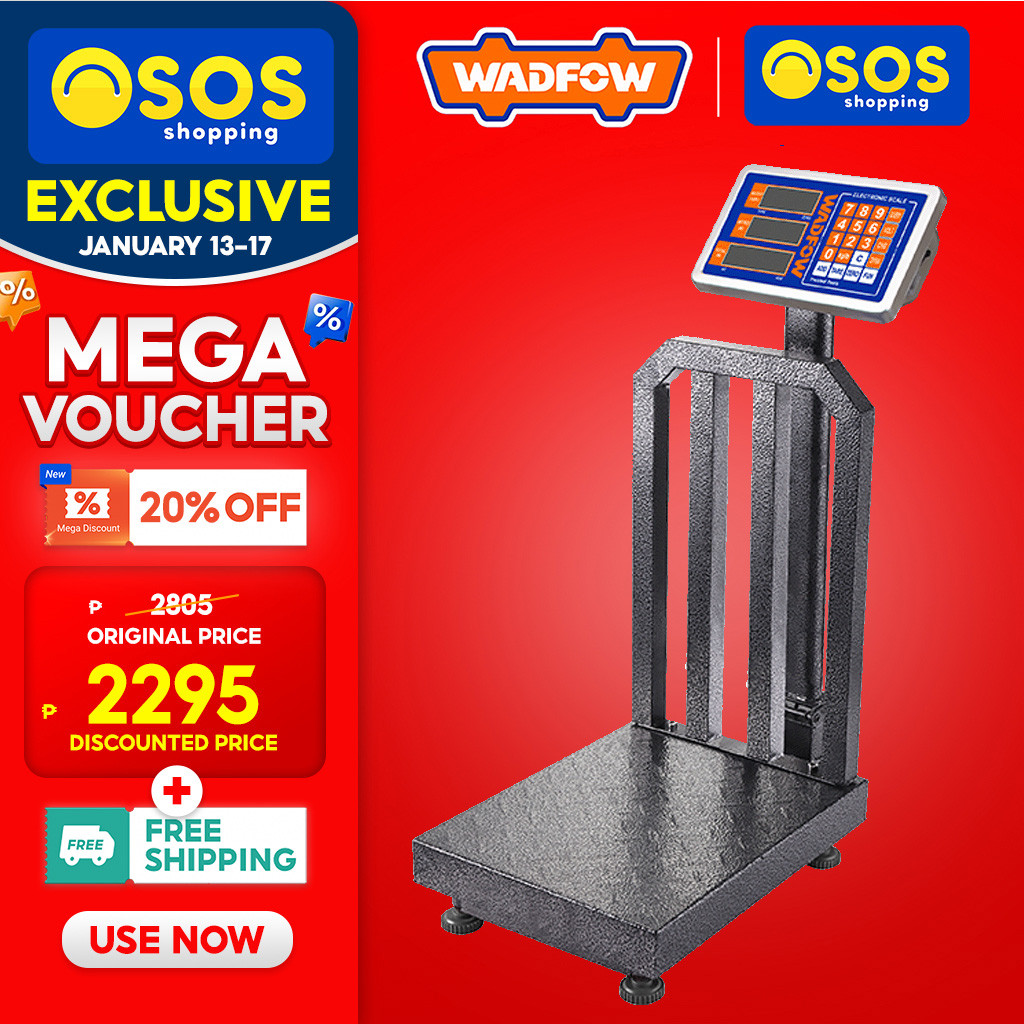 Wadfow 300kg Rechargeable Electronic Weighing Scale Platform Scale ...