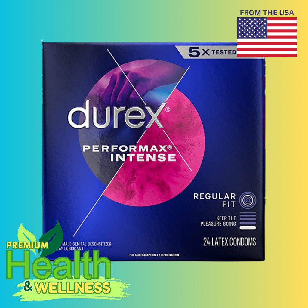 Durex Performax Intense Regular Fit - 24 Latex Condoms (Packaging May ...