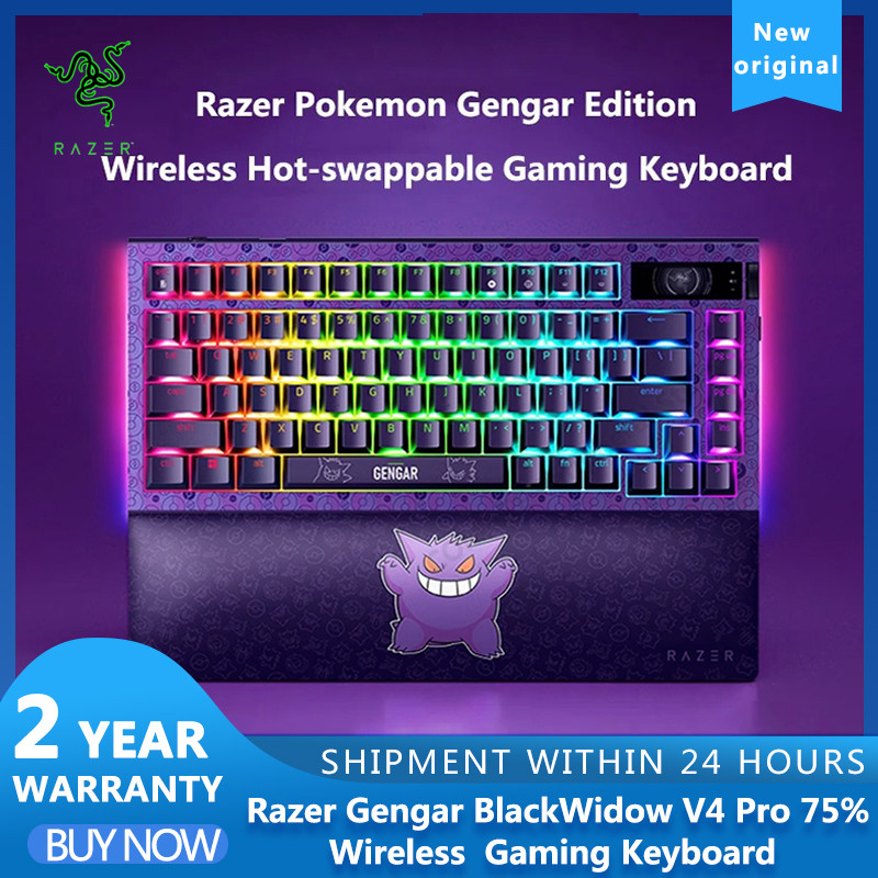 유Razer Pokemon Gengar Edition BlackWidow V4 Pro 75% Wireless Hot ...