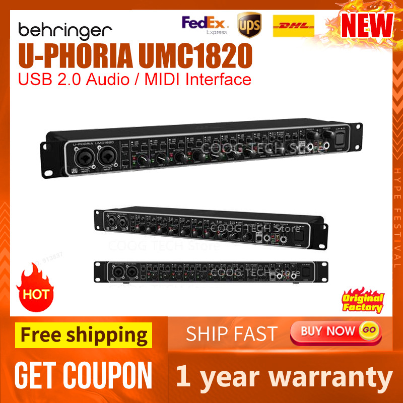 【Behringer U-PHORIA UMC1820 - USB 2.0 Audio/MIDI Interface M | Shopee ...