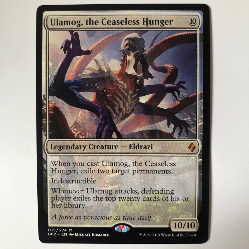Playtest Card - Ulamog, the Ceaseless Hunger (BFZ) | Shopee Philippines