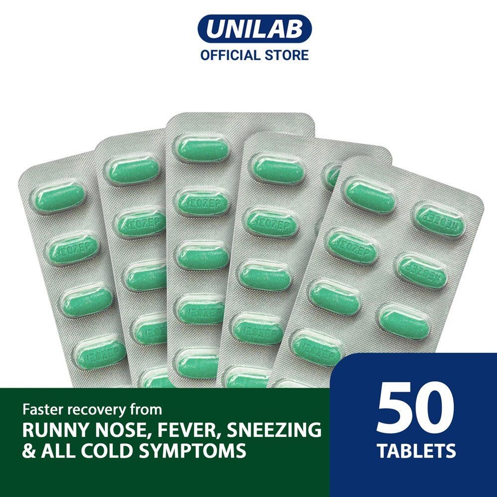 Unilab Neozep Z+ Non-Drowsy 50 Tablets- For faster and no-drowse ...