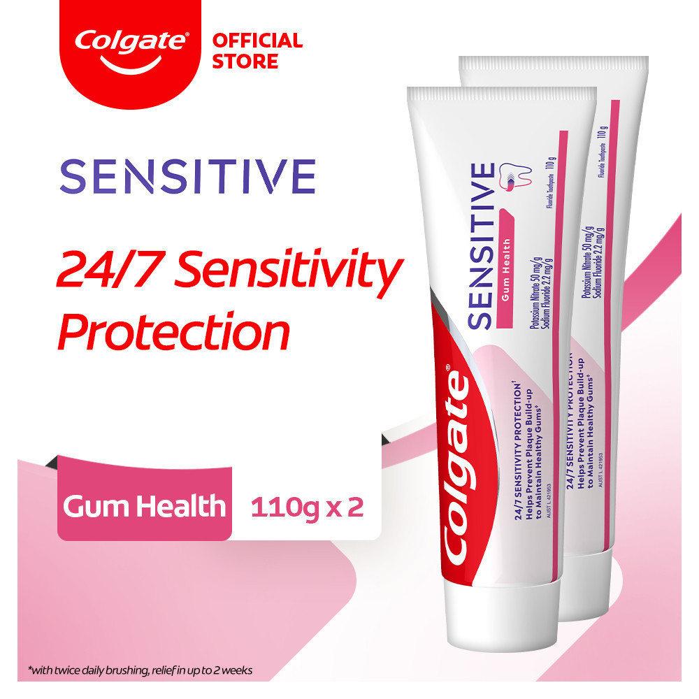 Colgate Sensitive Toothpaste Gum Health, Sensitive Relief 110g Twin ...