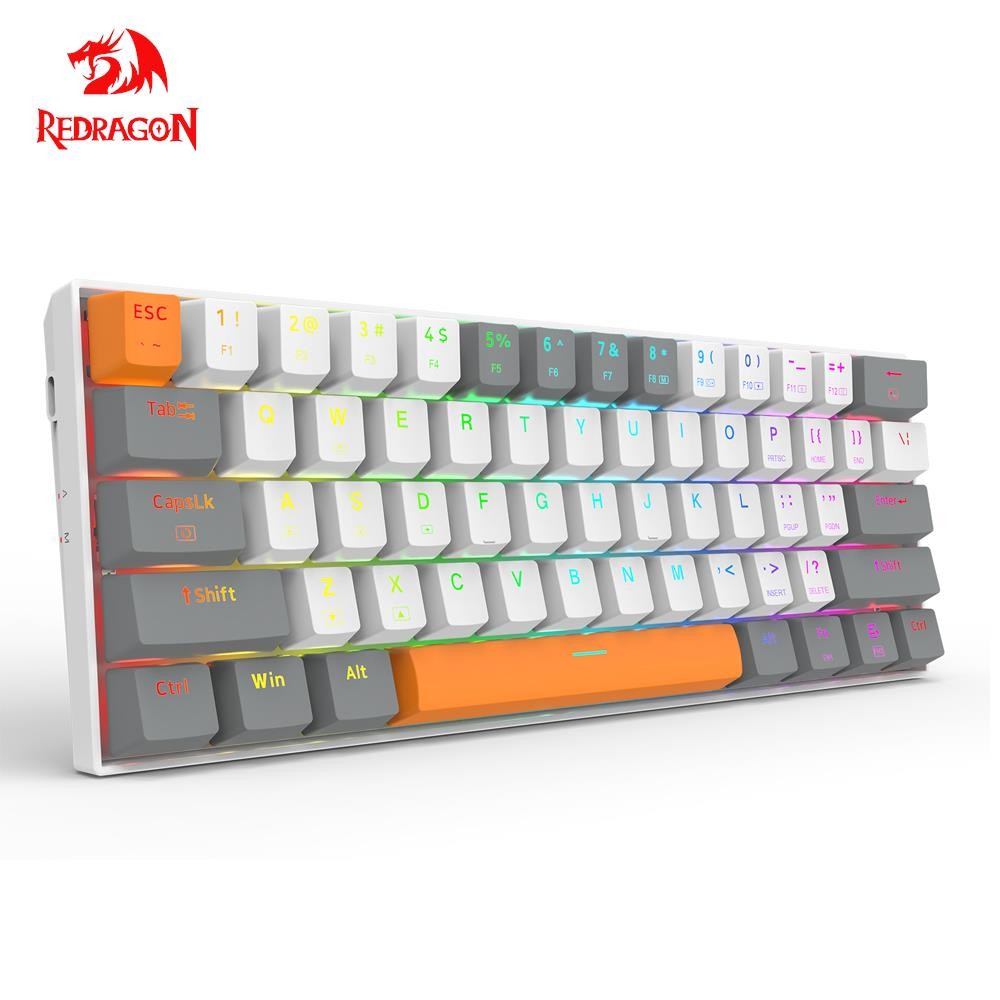 ☊REDRAGON L61-B RGB USB Mini Mechanical Gaming Wired Keyboard 61 Key ...