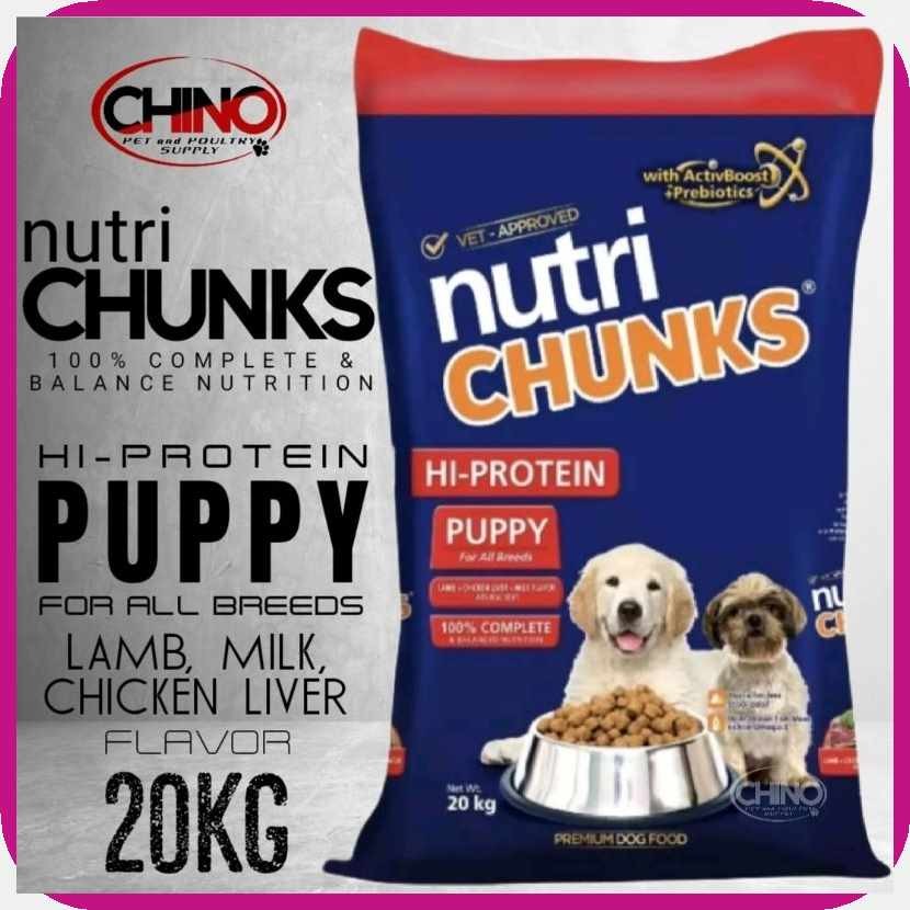 NUTRI(YK(CHUNKS(cX=HI-PROTEIN)g>PUPPY)A>-)P>LAMB,)Q>CHICKEN)C>LIVER,)M>MILK FLAVOR - 20KG BAG ...