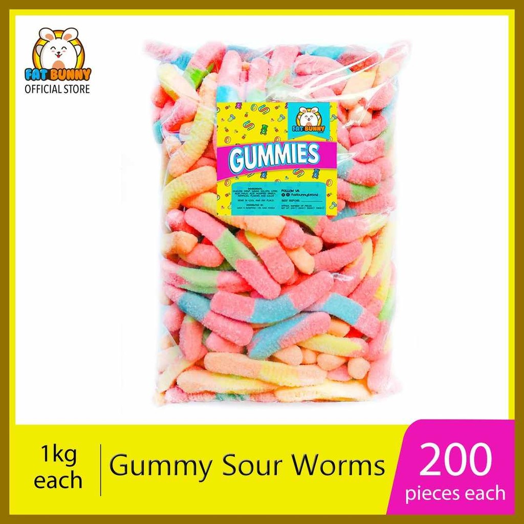 Mega{o%Asia,e/Gummy)n}Sour>N}Worm>P}1kg | Shopee Philippines