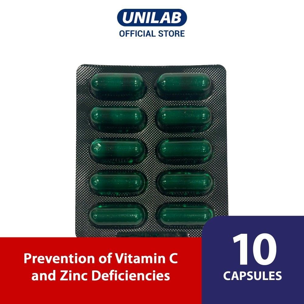 Unilab - RiteMED Ascorbic + Zinc 500mg/10 mg/cap 10 Capsules (Prevents ...