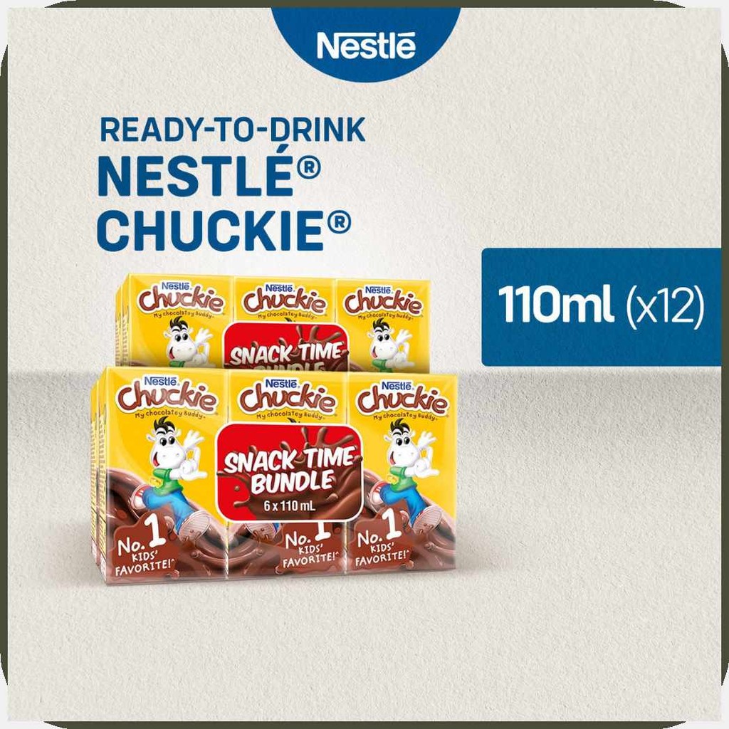 Chuckie:qi+f!Chocolate~xU+xw*z+k+r+T+Flavoured Milk 110ml - Pack of 12 ...
