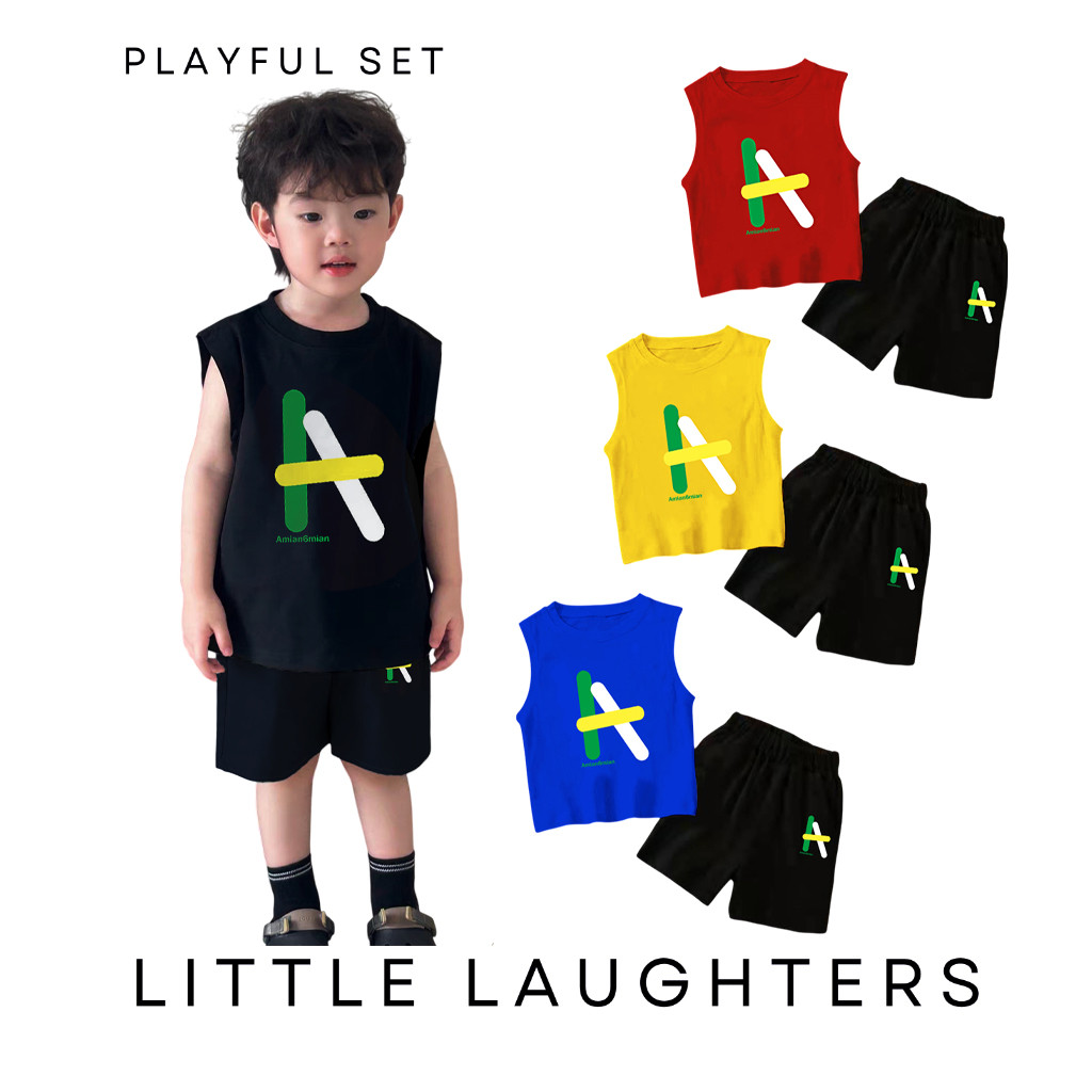 (0-4Y) Boy Clothes Corp Terno for Kids Boys Fashion Sando Shorts Set ...