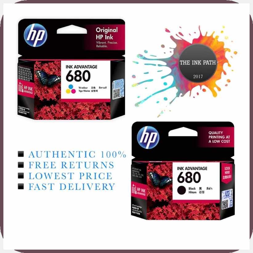 Genuine/ox`DM]HP}G>680)kU>BLACK(cw=/)Kl>TRI-COLOR)Fw>Ink)mL>cartridge ...