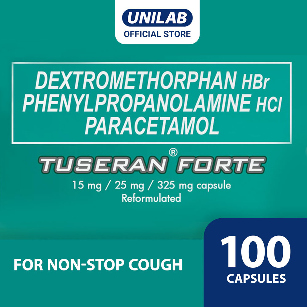 Unilab Tuseran Forte 100 Tablets - Medicine for Relief from Non-Stop ...
