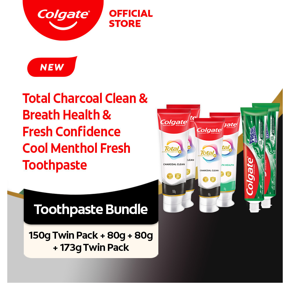 [BUY 3, GET 3 FREE] Colgate Cool Menthol Fresh 173gx2+Total Assorted ...