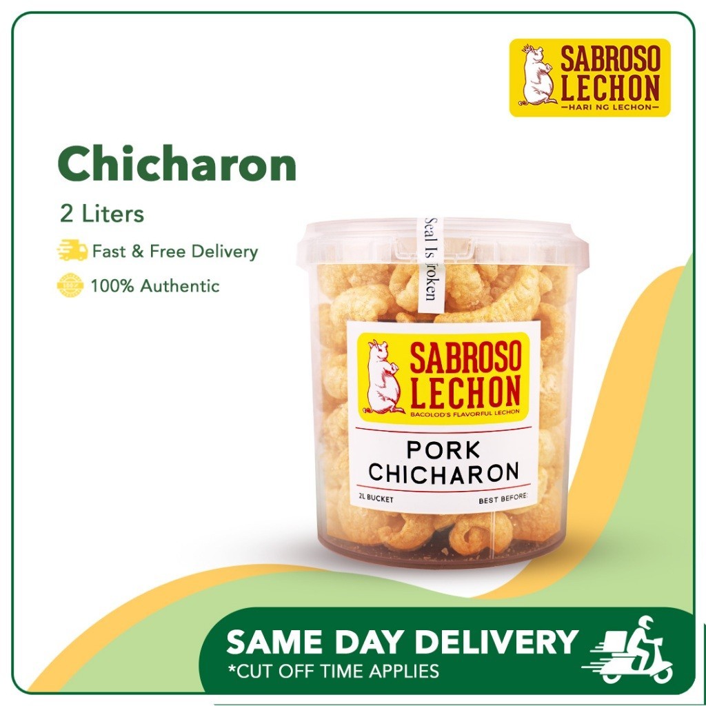 Sabroso Lechon Chicharon 2L [Snack, Pork Rinds, Crunchy] | Shopee ...