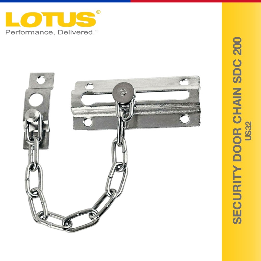 Lotus Security Door Chain SDC 200 US32 | Door Guard SDG 100 US32 - Door ...